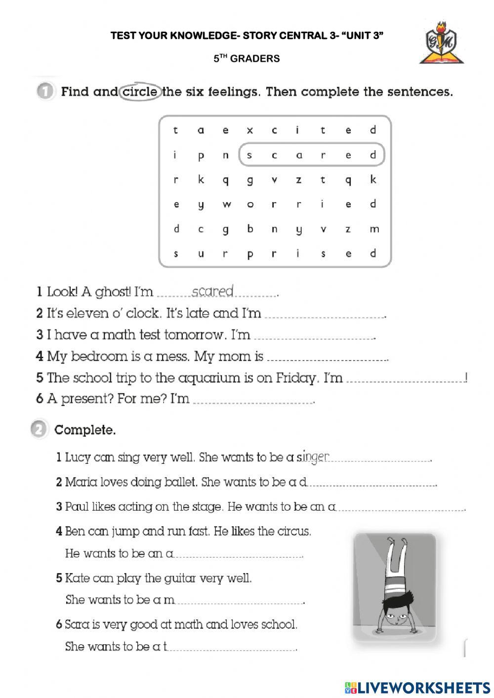 Chapter 3 test activity | Live Worksheets