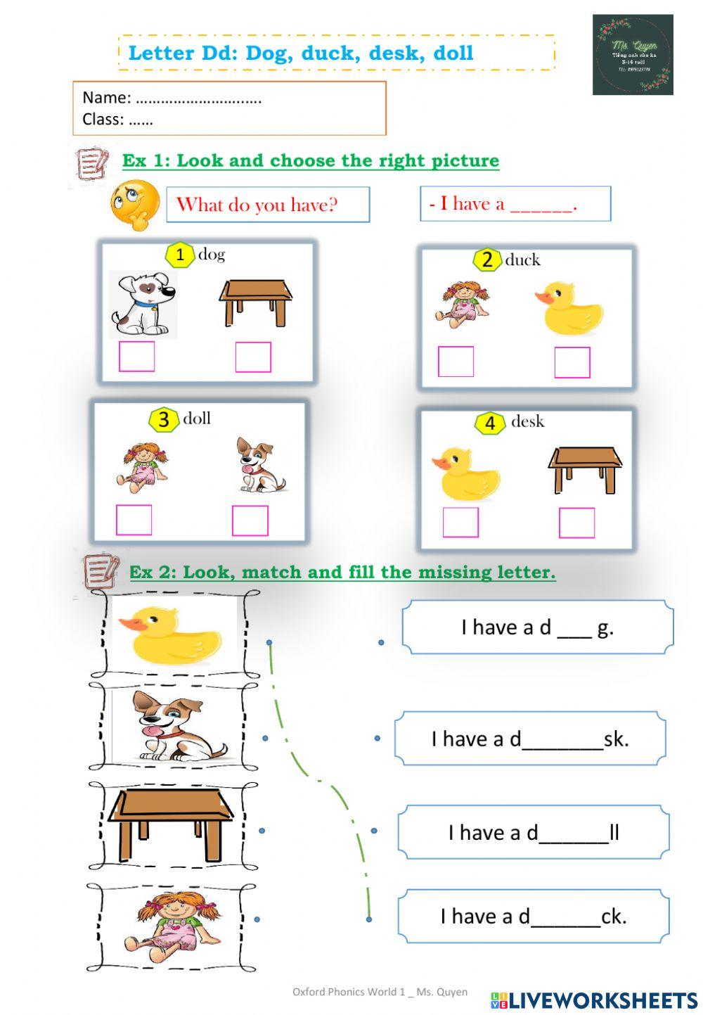 E2 Opw Dd Worksheet Live Worksheets