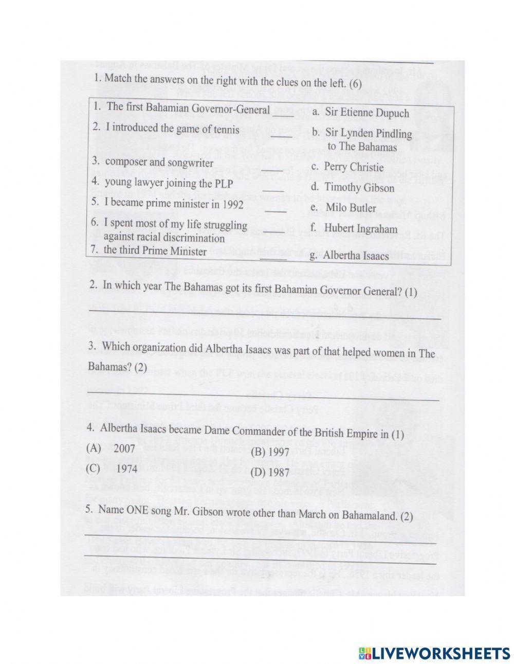 Nation Builders | Free Interactive Worksheets | 1324925