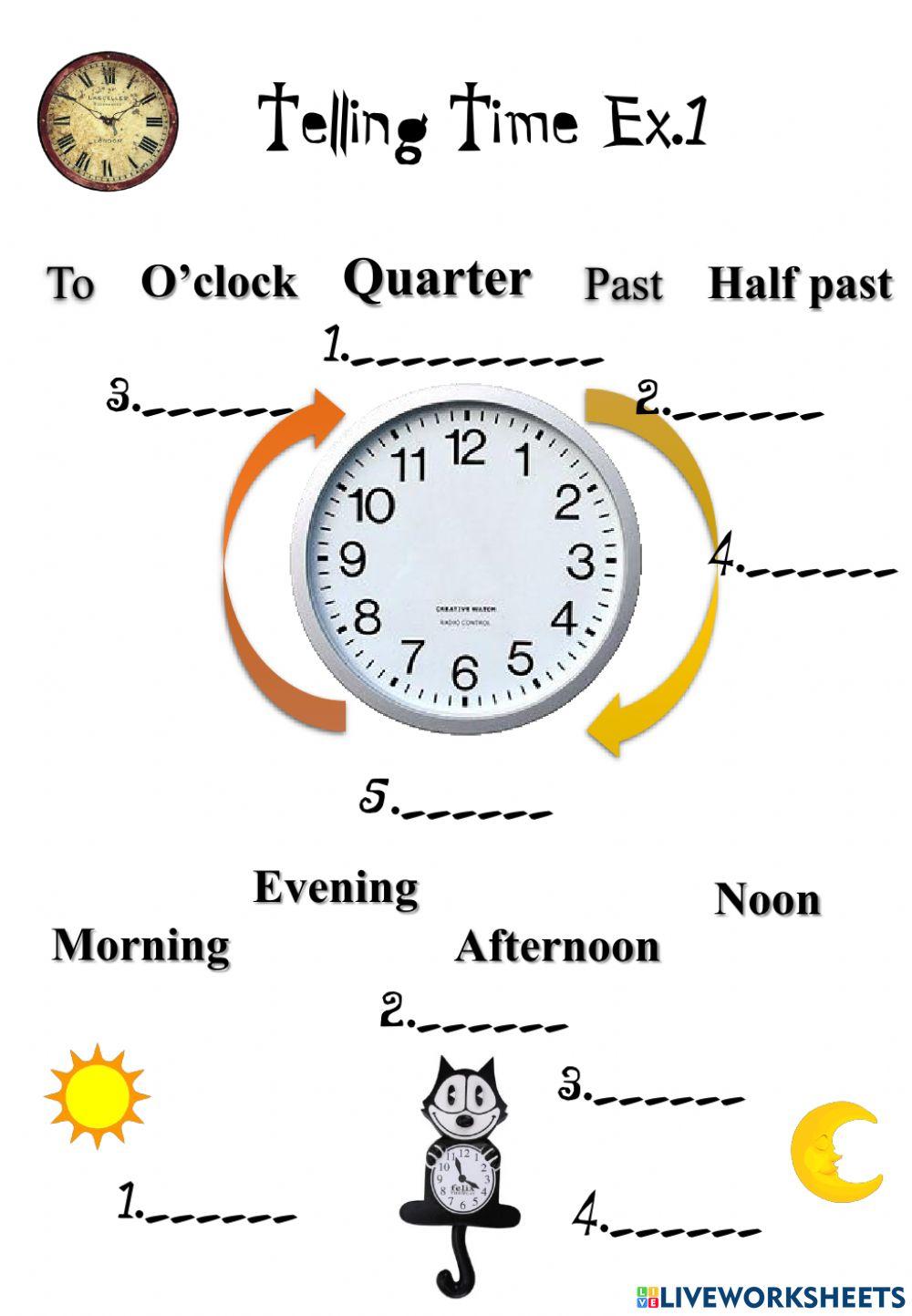 1325079 | Telling The Time | Deltoraz | LiveWorksheets