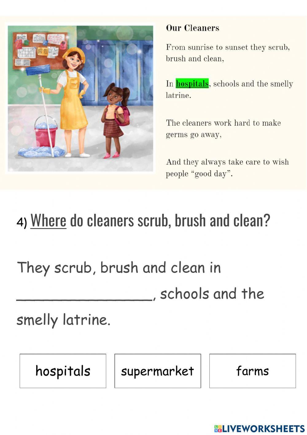 People who help part 2 worksheet | Live Worksheets