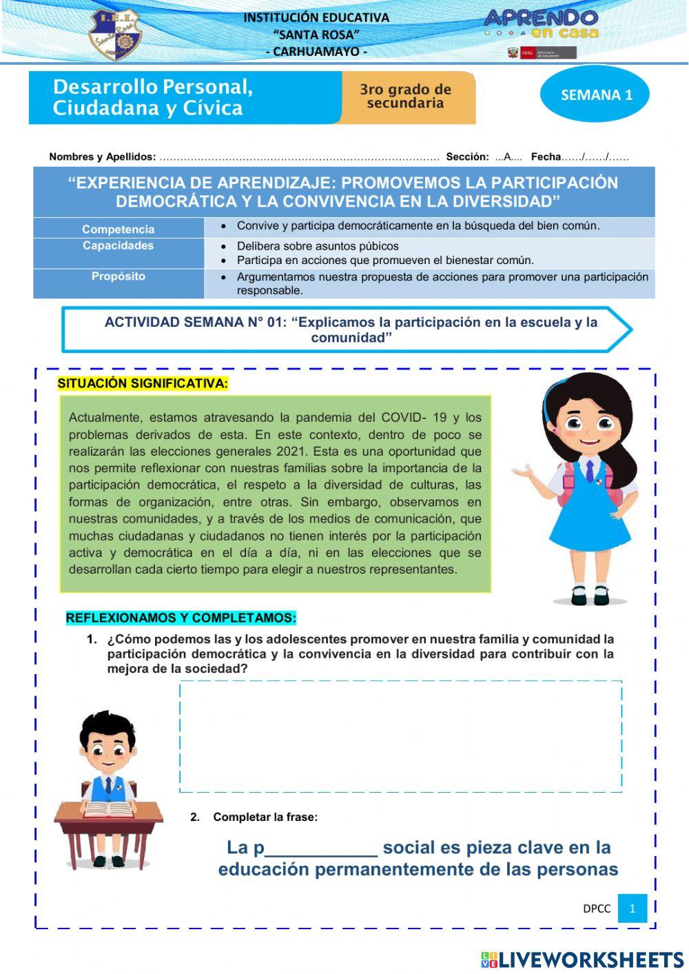 Dpcc interactive worksheet | Live Worksheets