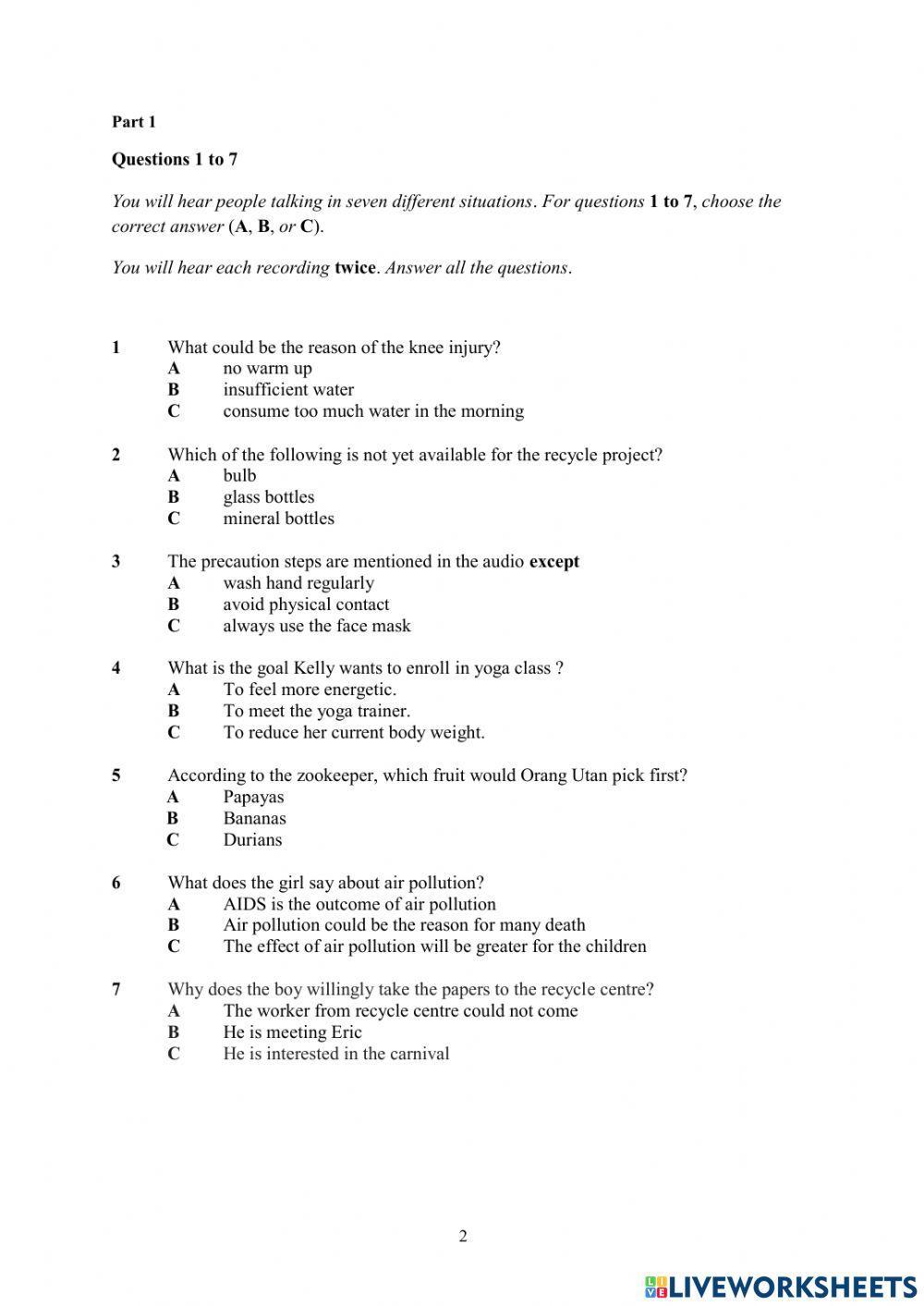 Paper 4 Listening Worksheet Live Worksheets paper-4-listening-worksheet-live-worksheets