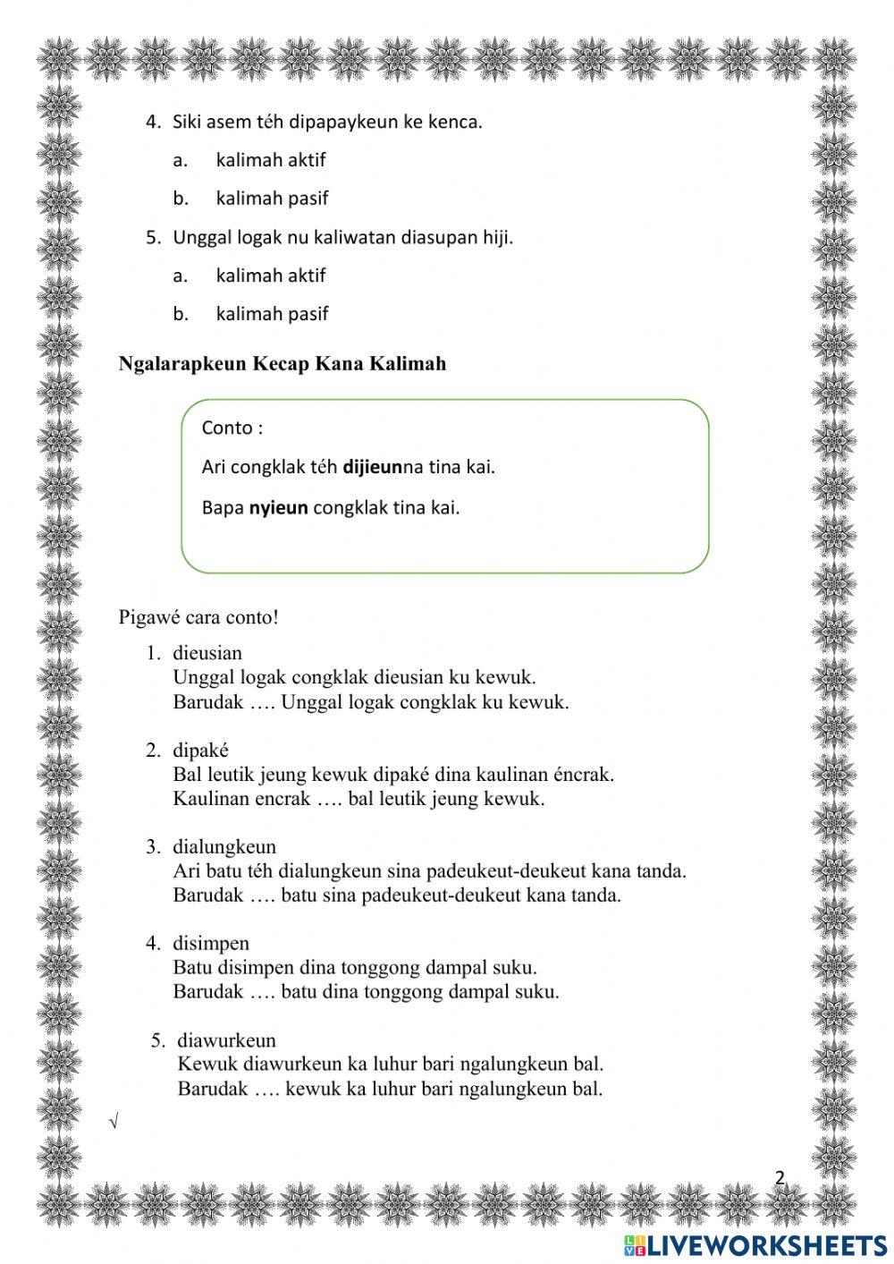 Basa Sunda Pela… | Free Interactive Worksheets | 1224425