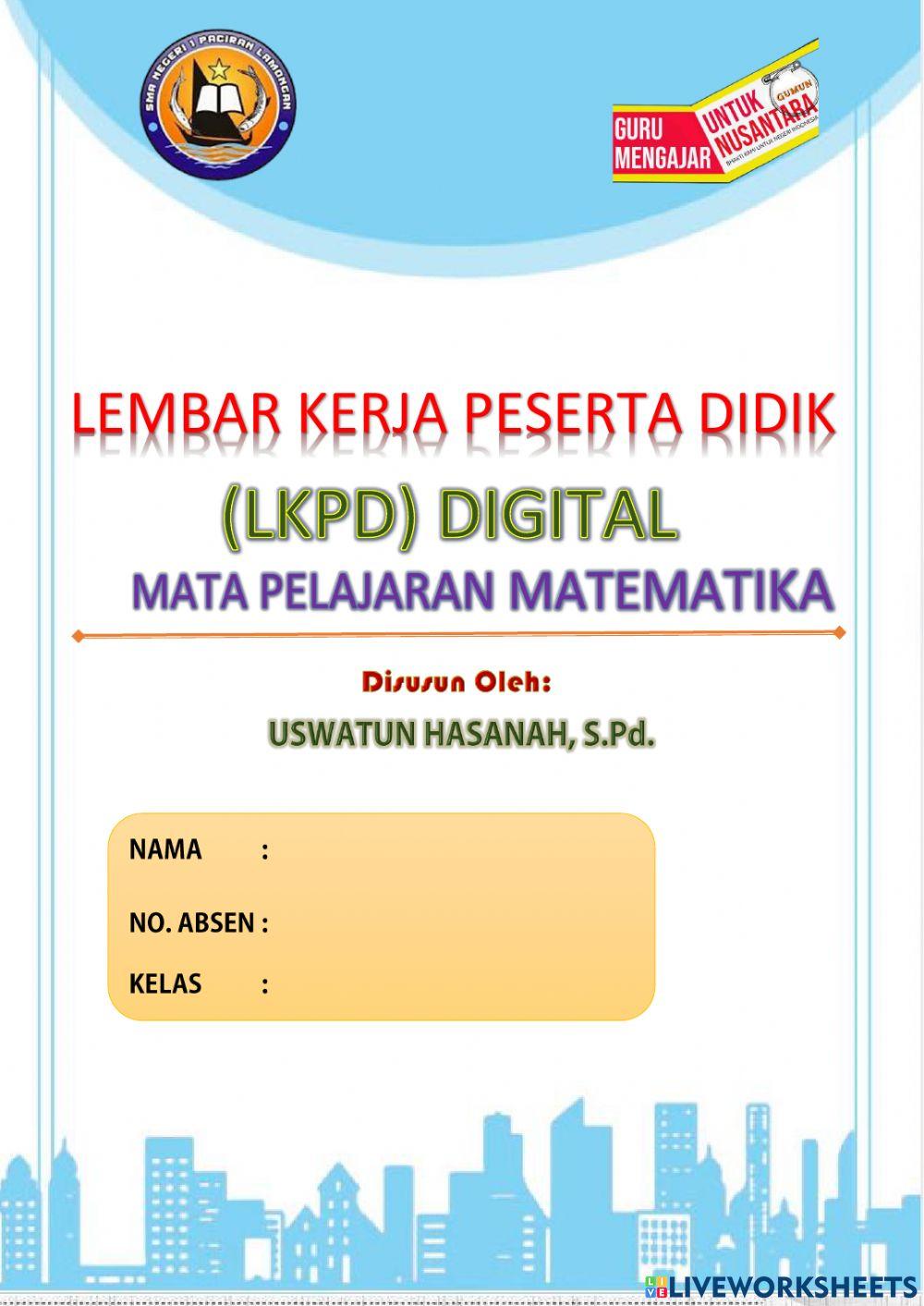 LKPD Matematika interactive worksheet for 12 | Live Worksheets