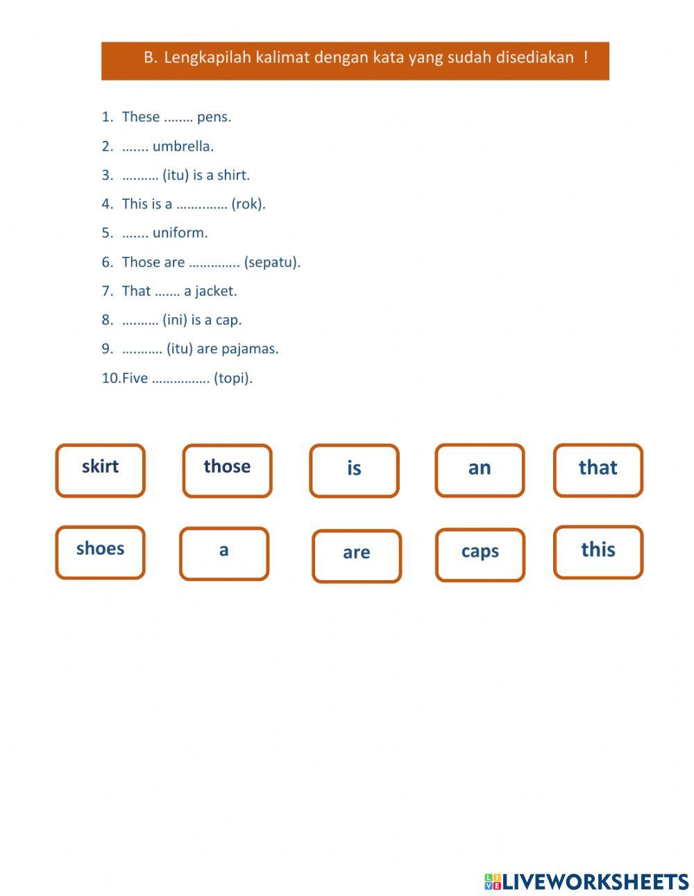 V . Lesson 3 Exercise worksheet | Live Worksheets