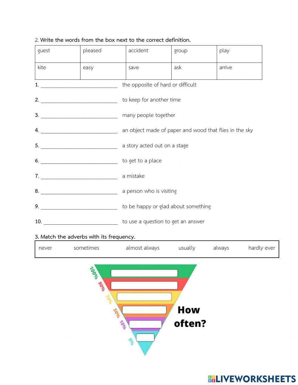 Midterm Examination Grade 8 of 2564 worksheet | Live Worksheets