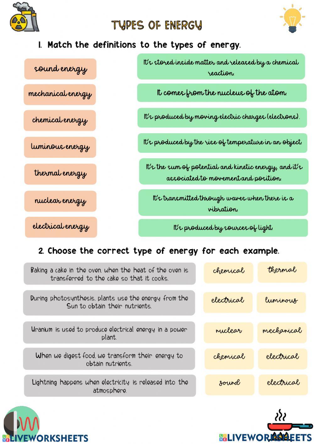 1225993 | Energy | MadhuriG | LiveWorksheets 1225993 | Energy | MadhuriG | LiveWorksheets