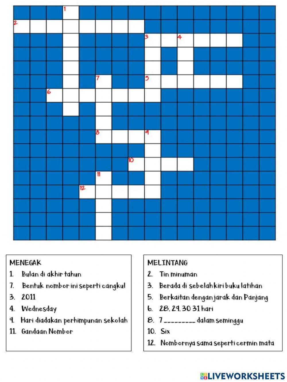 Permainan Matematik | lindamie97 | Live Worksheets
