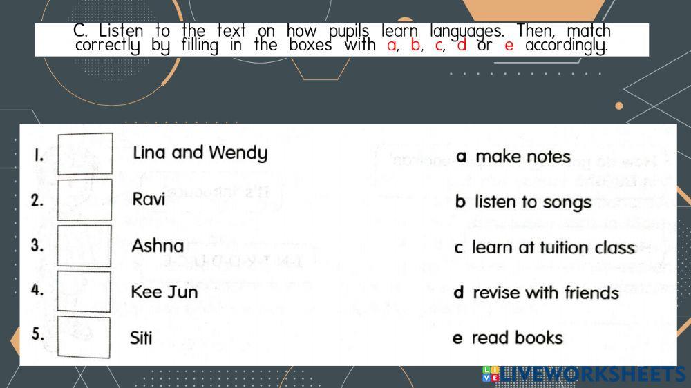 Year 5 -Learning World worksheet | Live Worksheets