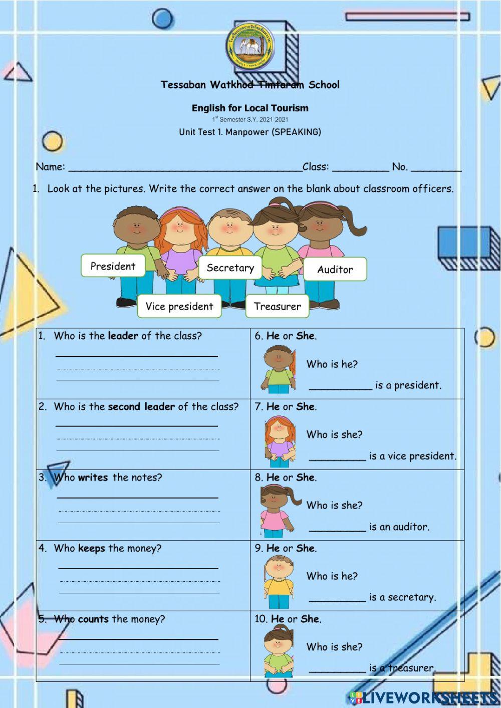 Manpower worksheet | Live Worksheets