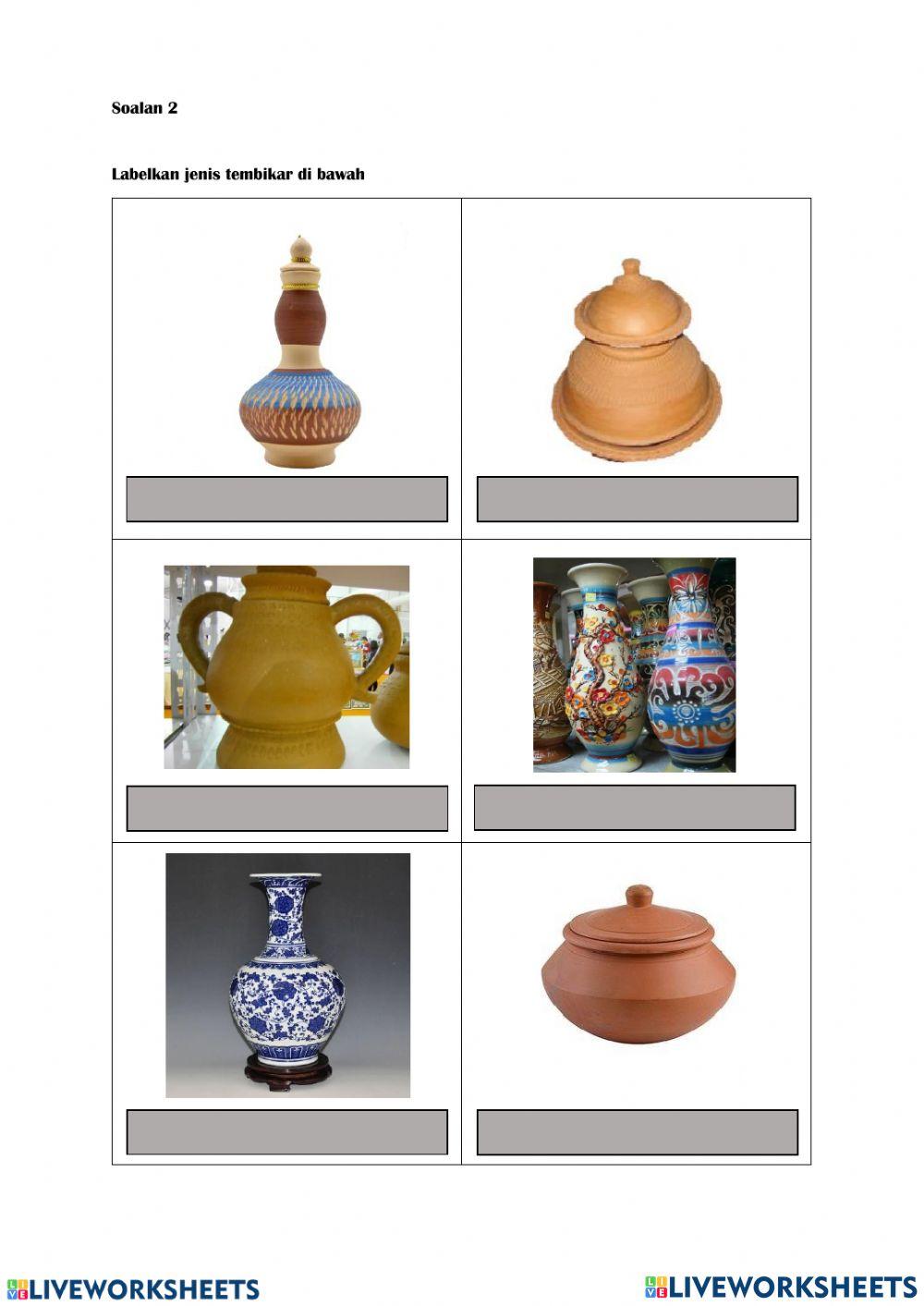 Seni Seramik interactive worksheet | Live Worksheets