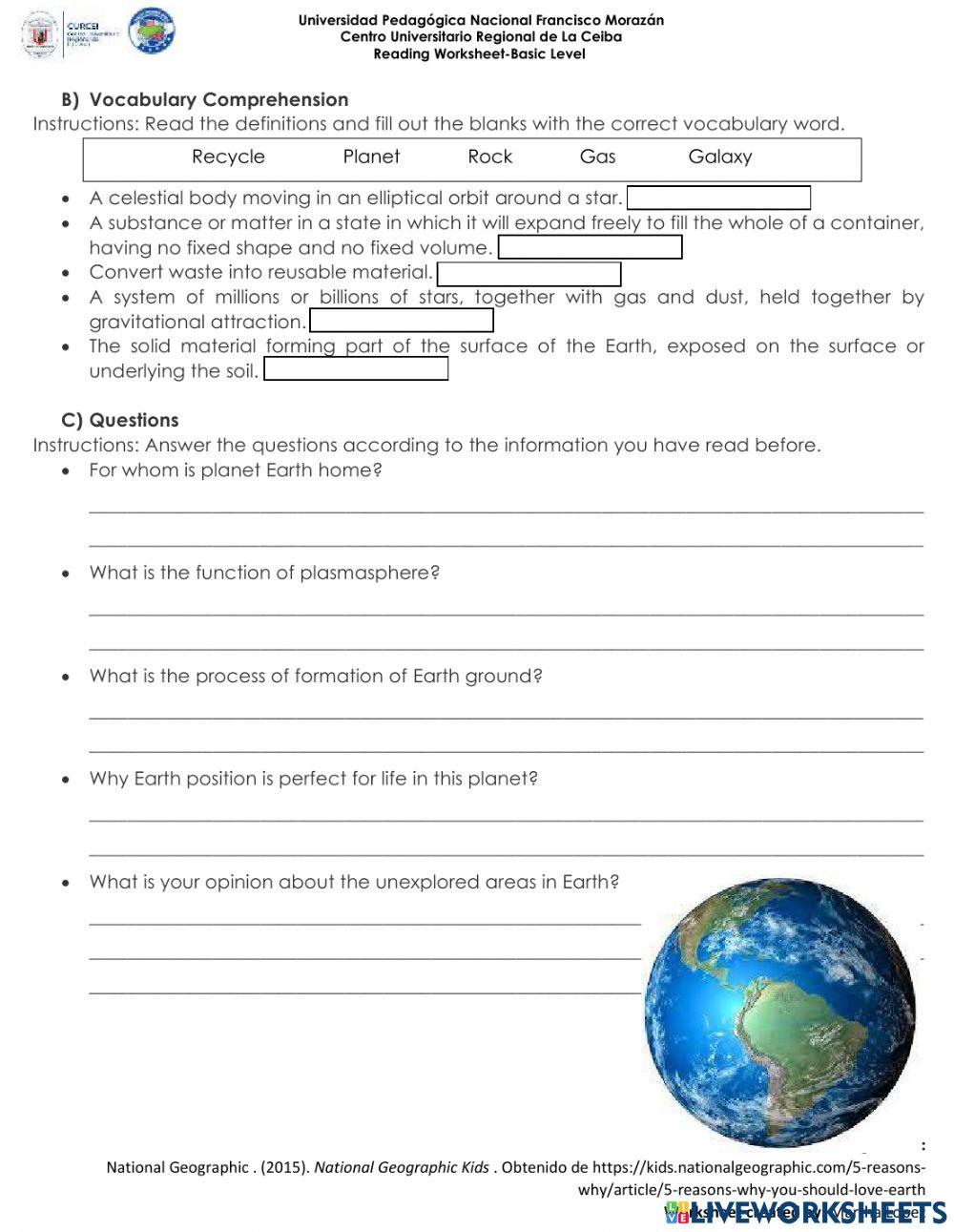 5 Reasons Why Y… | Free Interactive Worksheets | 1254493