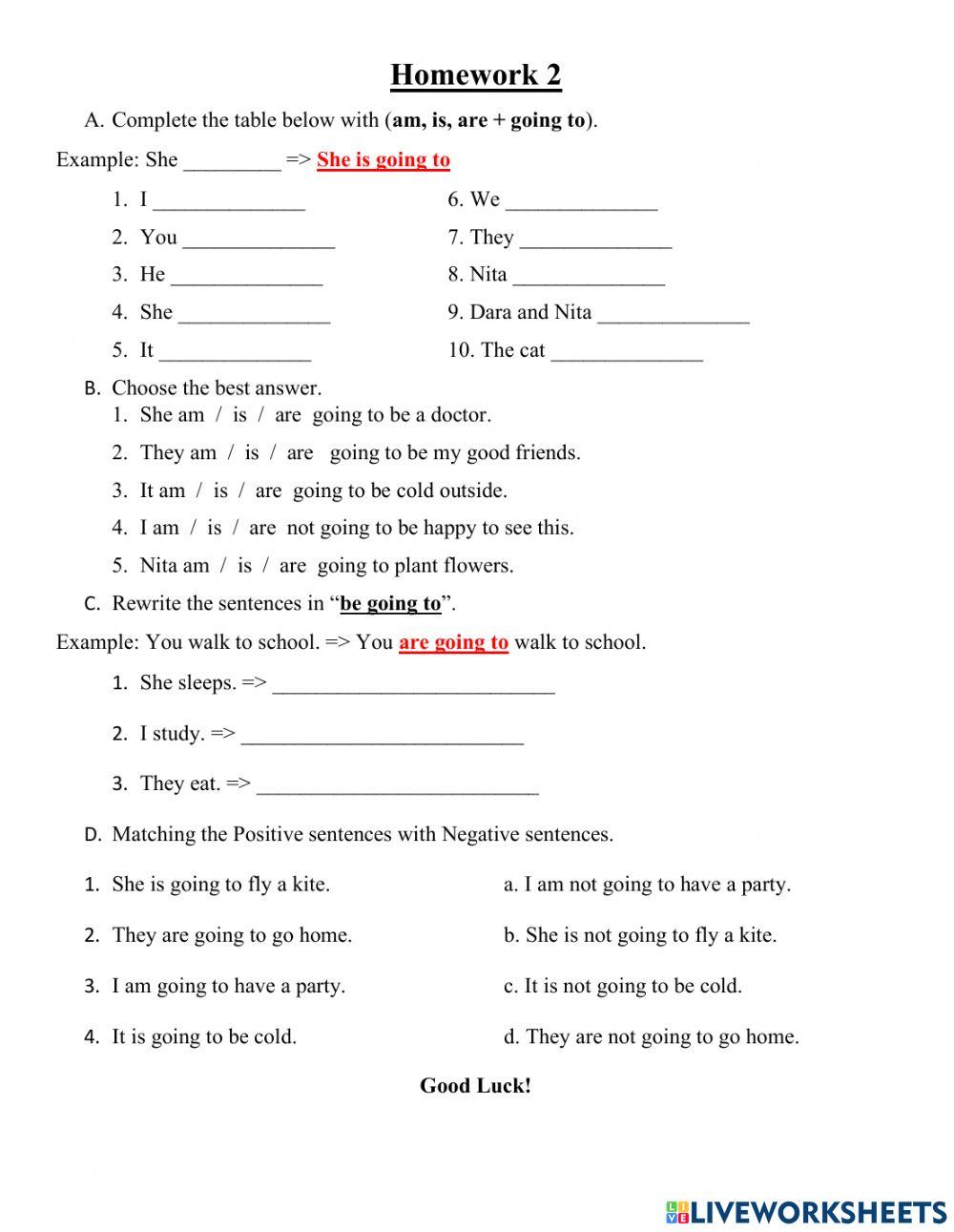 Homework 2 - Be going to (P-N) 1227067 | Raksmey Alix