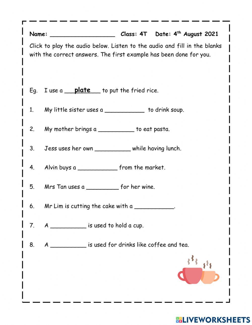 Year 4 Module 5 Eating right online activity | Live Worksheets