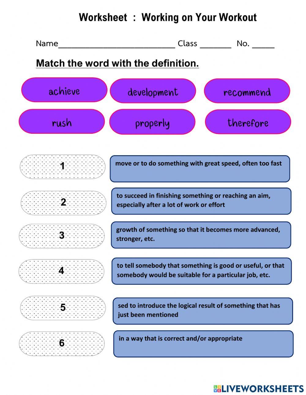Unit 4 online exercise for 9 | Live Worksheets