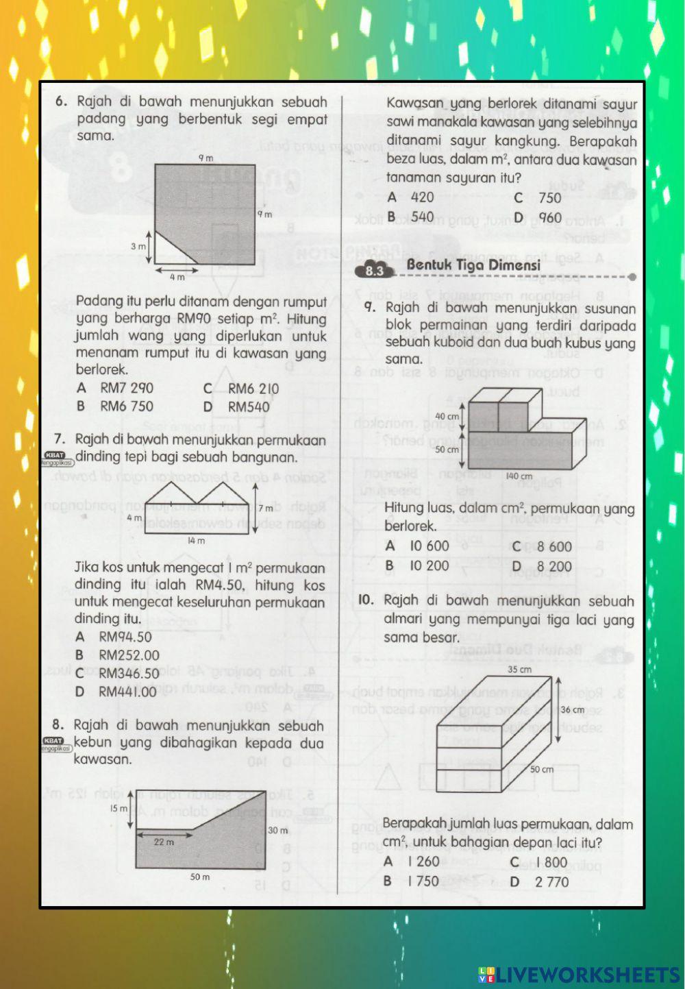Ruang online worksheet for 6 | Live Worksheets