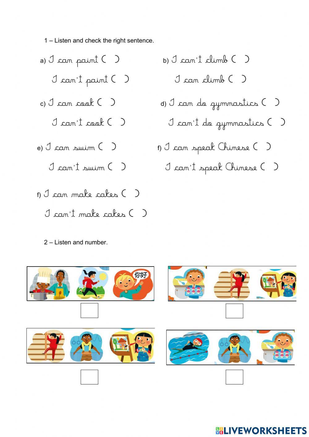 Listening Exercise online activity for !st | Live Worksheets