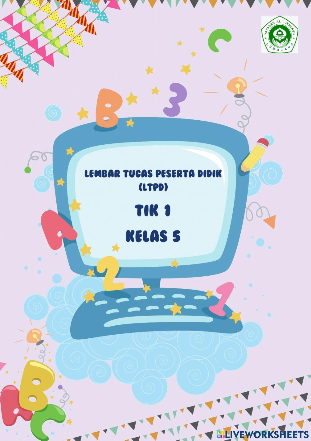 Modifikasi Tulisan TIK worksheet | Live Worksheets