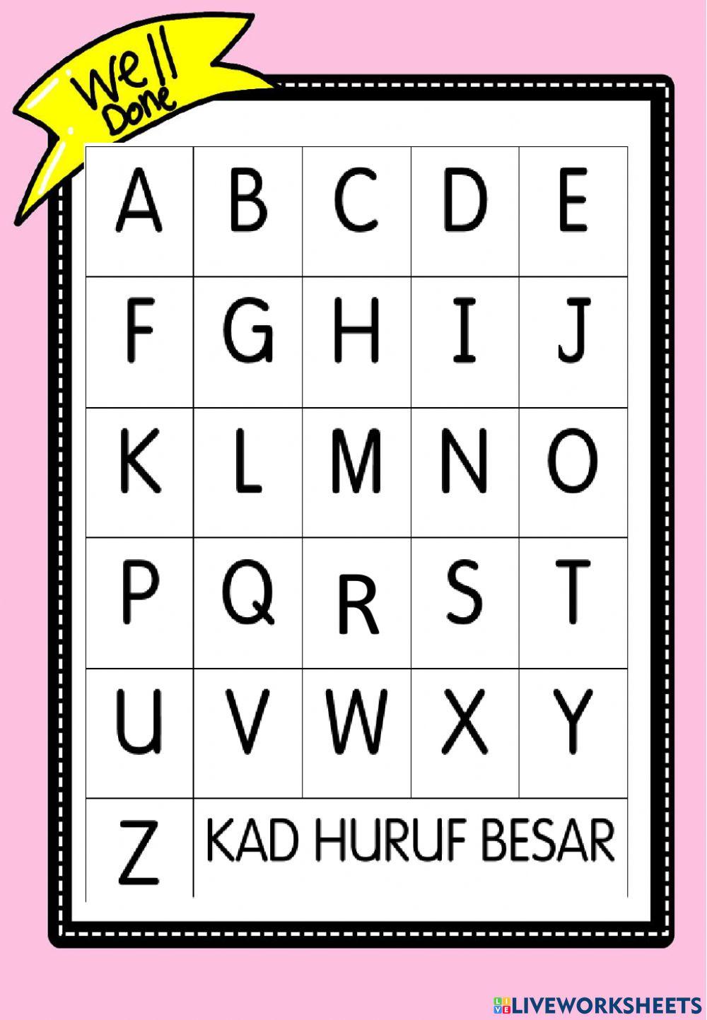 Huruf besar interactive activity | Live Worksheets