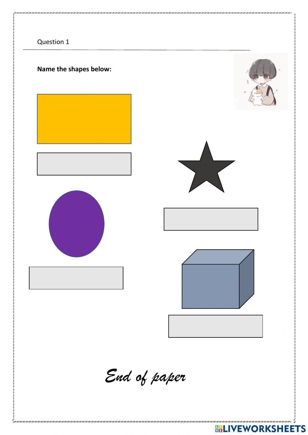 Quiz example worksheet | Live Worksheets