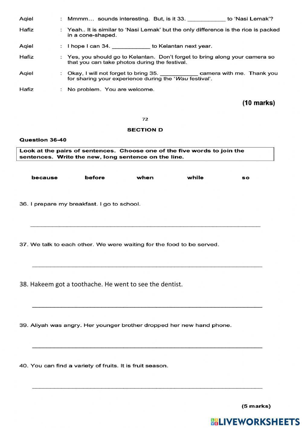 English - PSR P… | Free Interactive Worksheets | 1327964