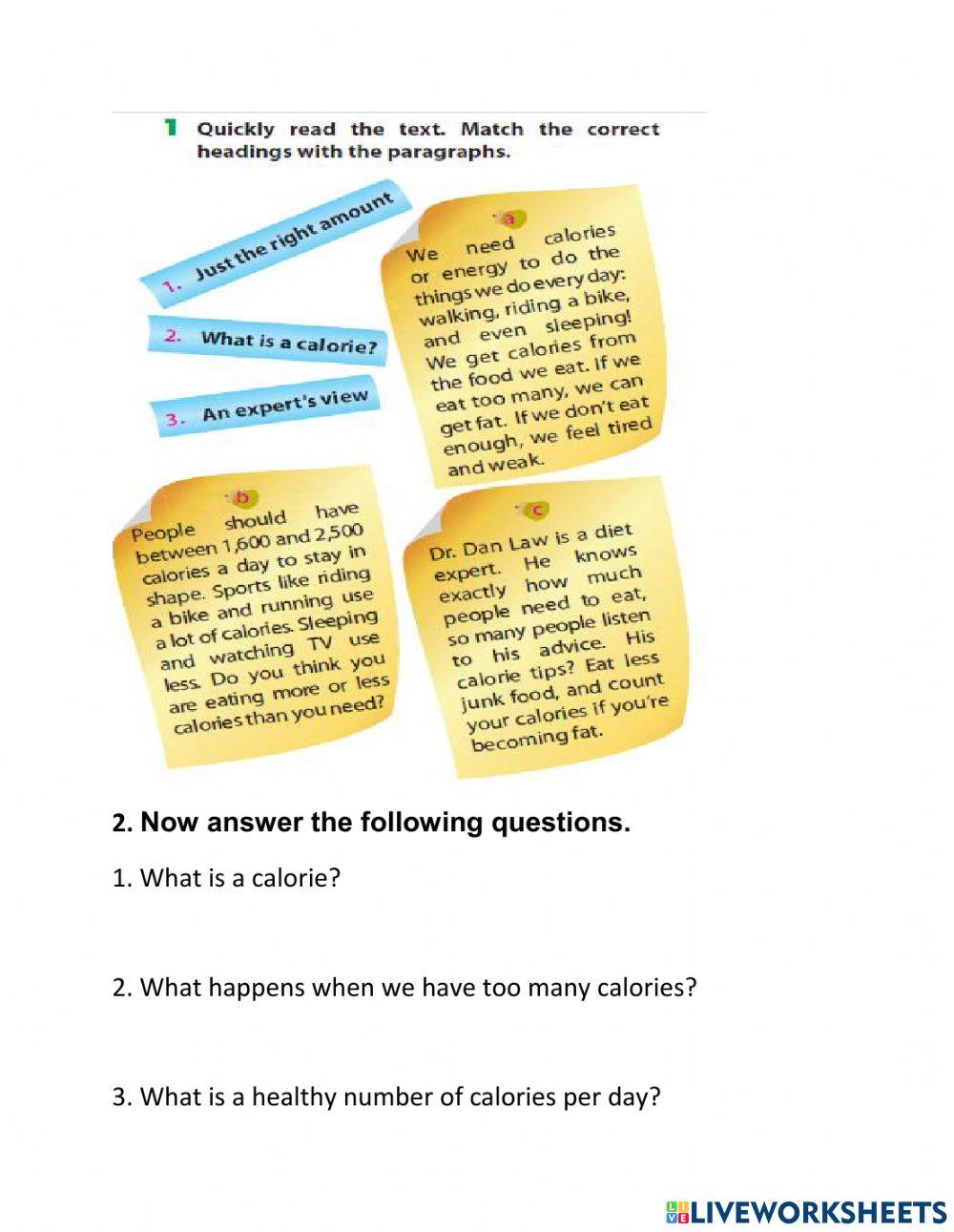 Reading unit 2 interactive exercise | Live Worksheets