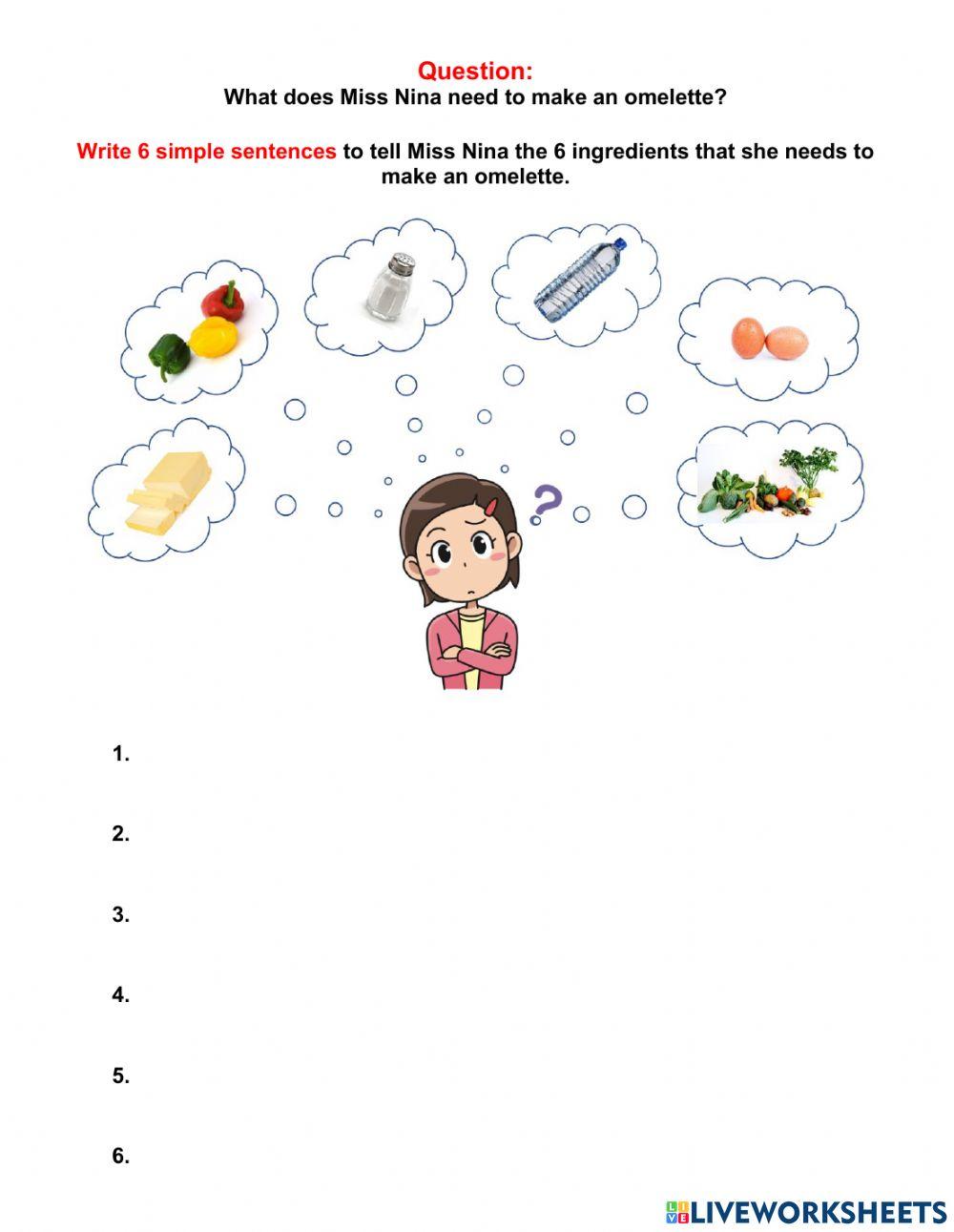 Food, please! exercise for Grade 3 | Live Worksheets