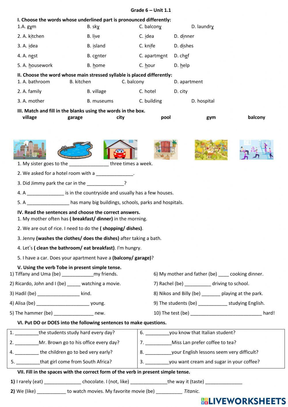 English 6 u1.1 worksheet | Live Worksheets