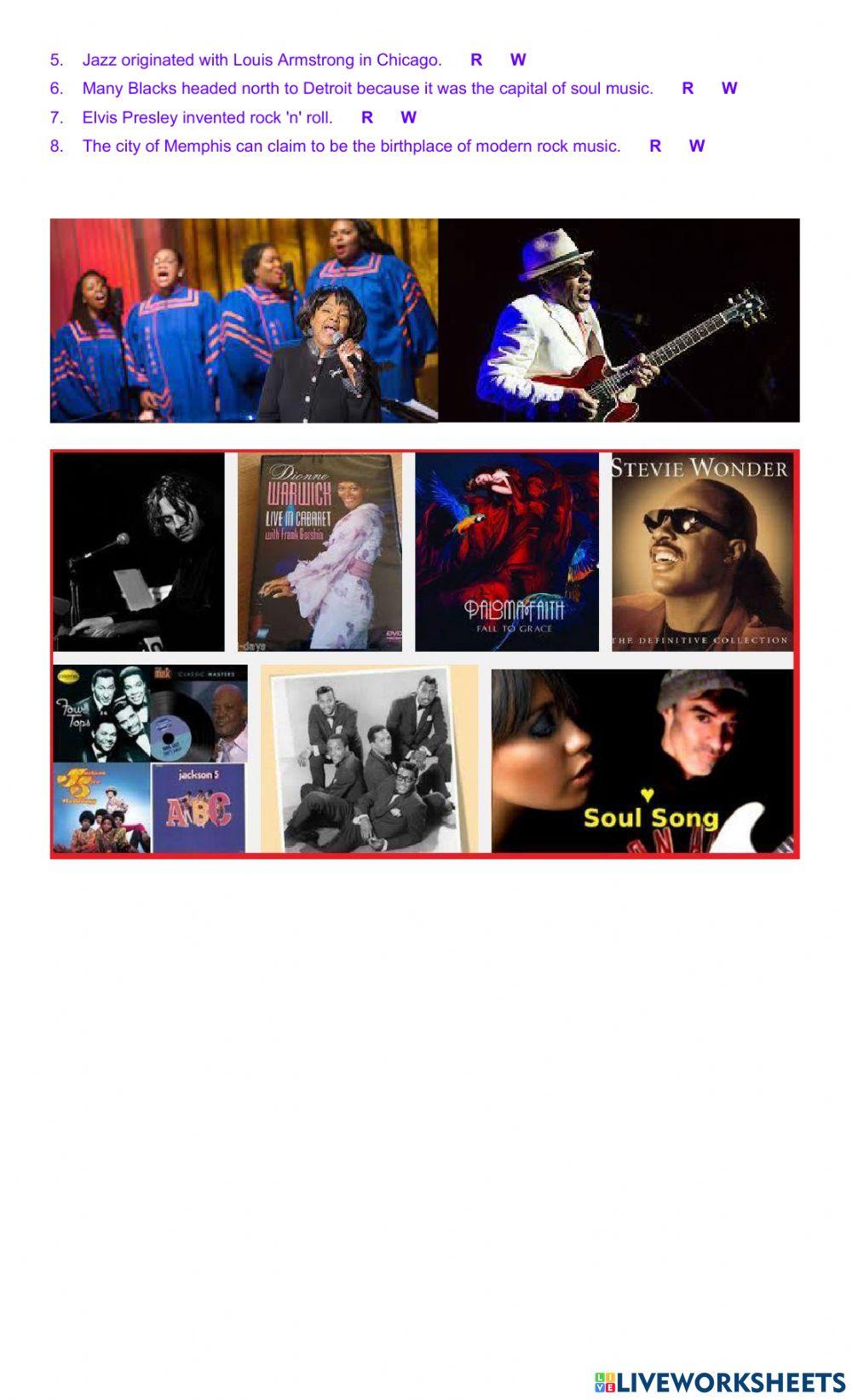 Mississippi Music worksheet | Live Worksheets