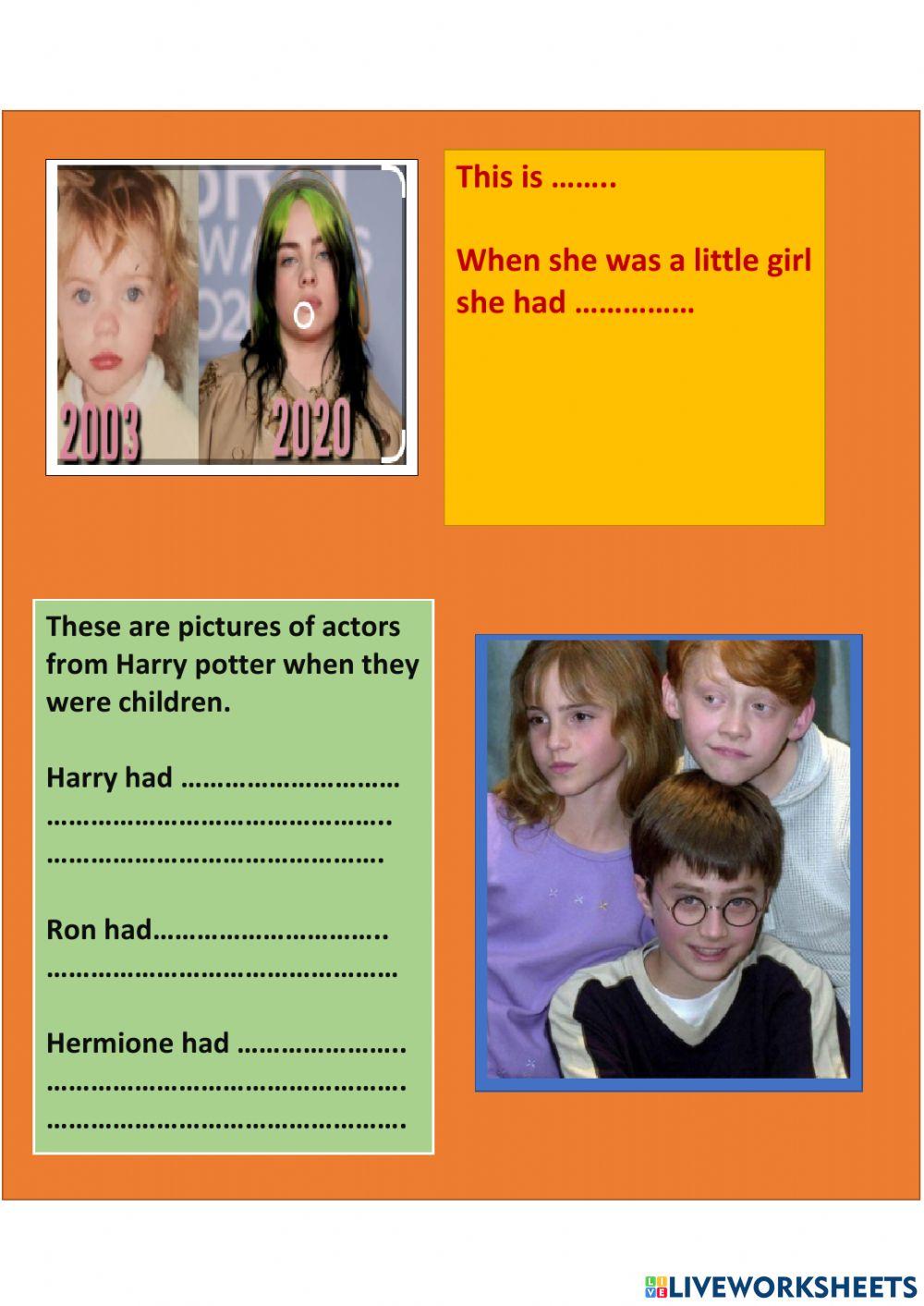 Description online activity for elementary | Live Worksheets