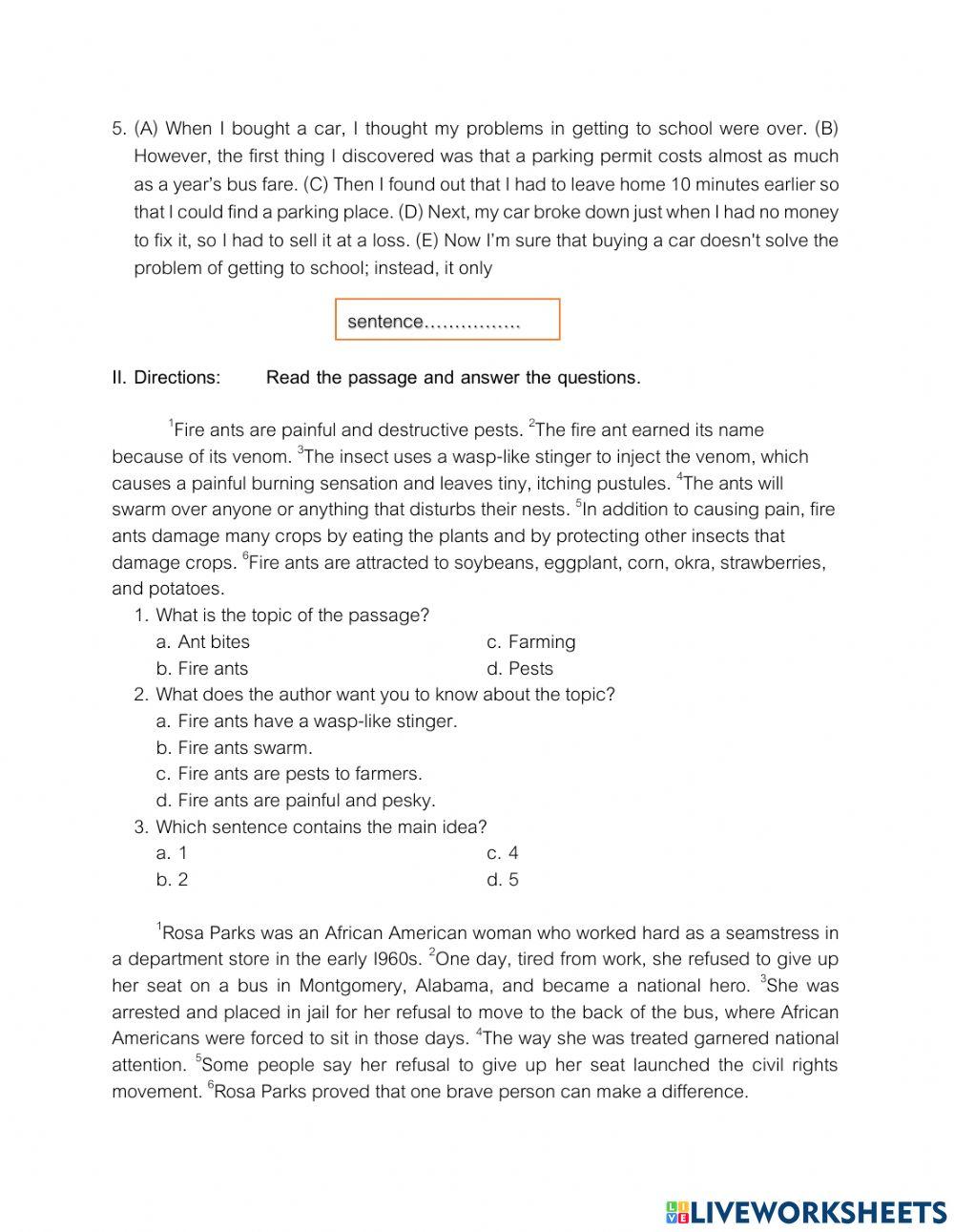 cells worksheet2 online exercise for | Live Worksheets
