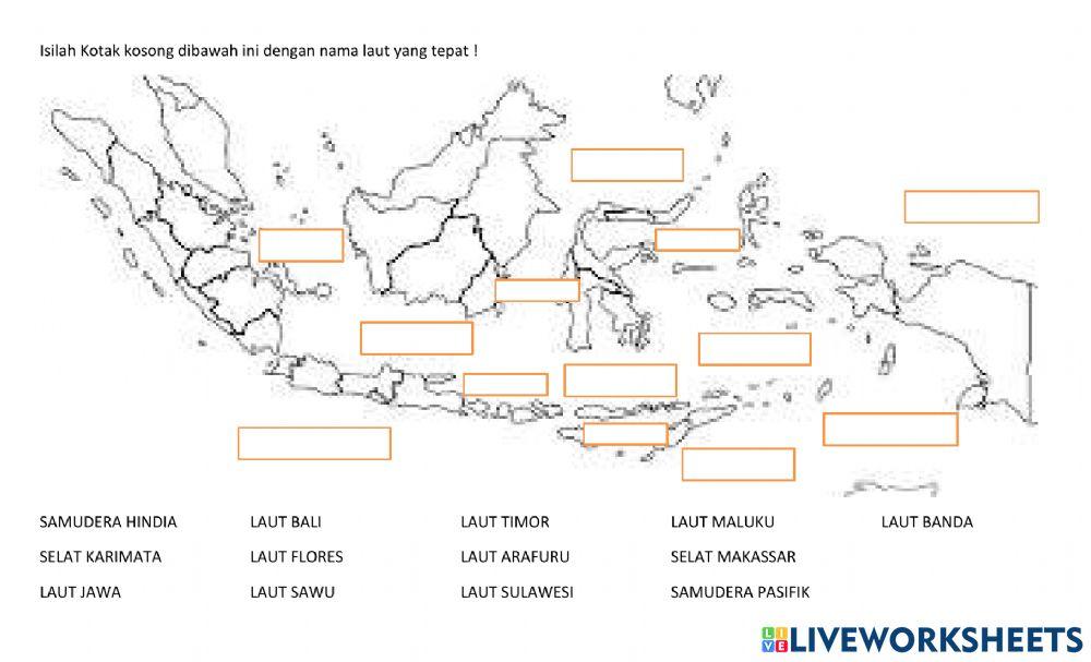 Peta Laut Indonesia worksheet | Live Worksheets