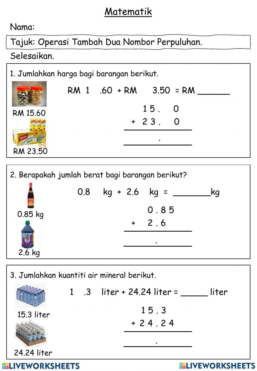 Matematik online exercise for PPKI MENENGAH | Live Worksheets