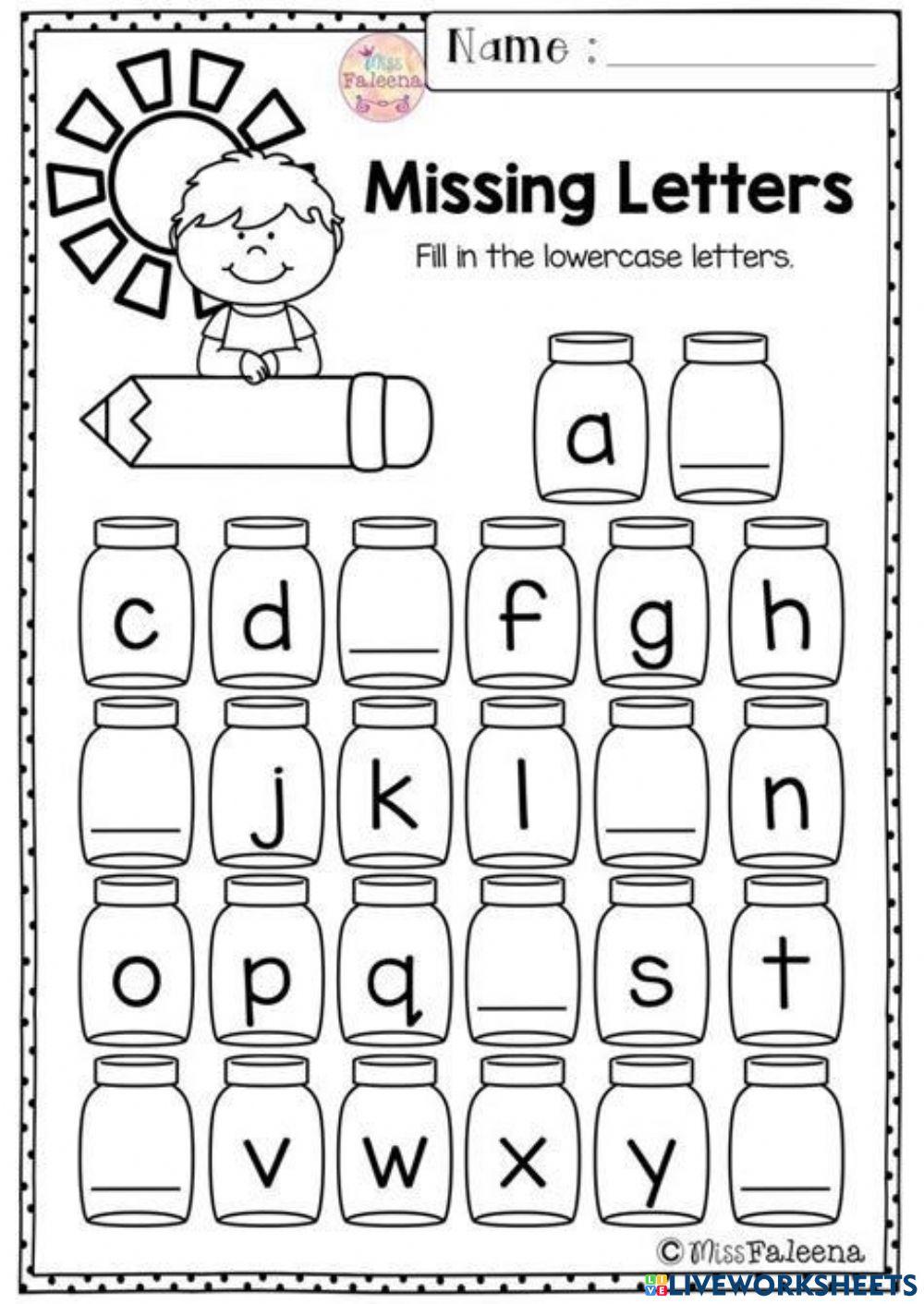 Alphabet online exercise for prescolar | Live Worksheets