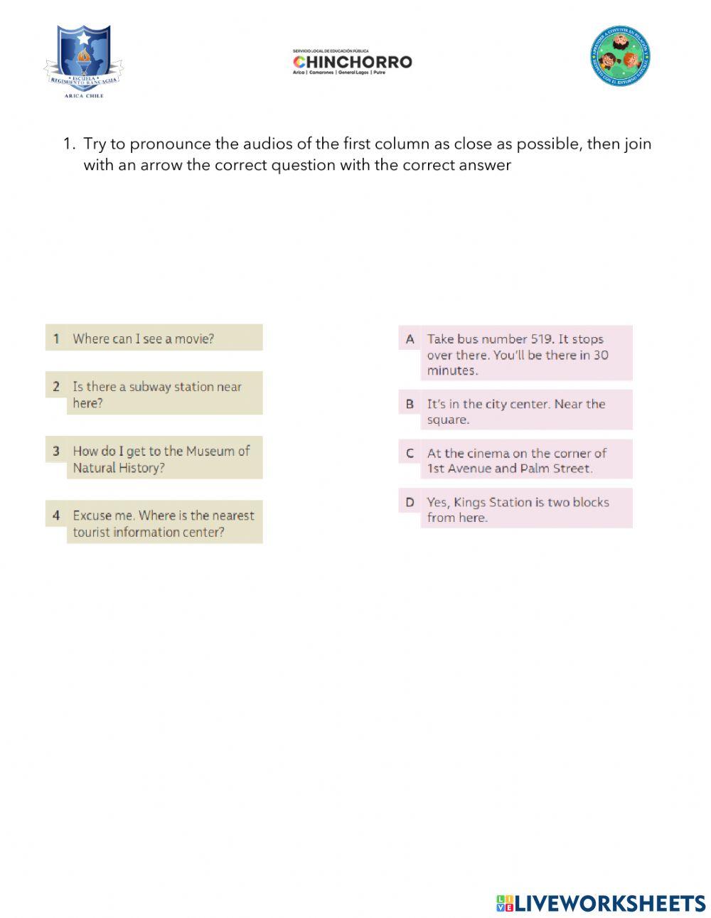 Try to pronounce the audios of the first column as close as possible ...