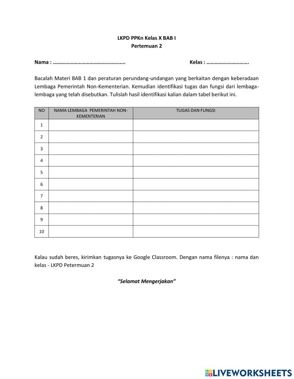 LKPD PPKn Kelas X 1331123 | Heri Ade Putra | Live