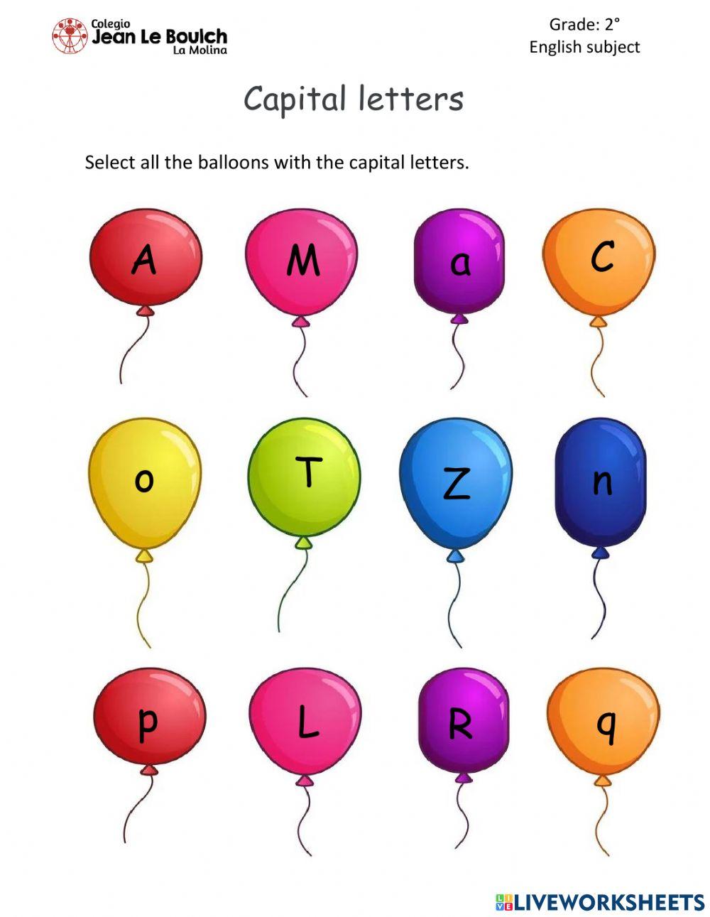 Capital Letters Worksheet For Grade 2 Live Worksheets capital-letters-worksheet-for-grade-2-live-worksheets