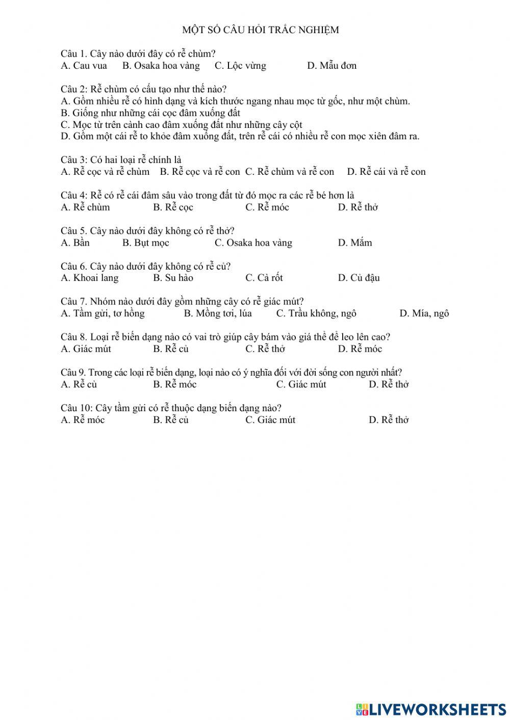 Ví dụ | LiveWorksheets | 1331202