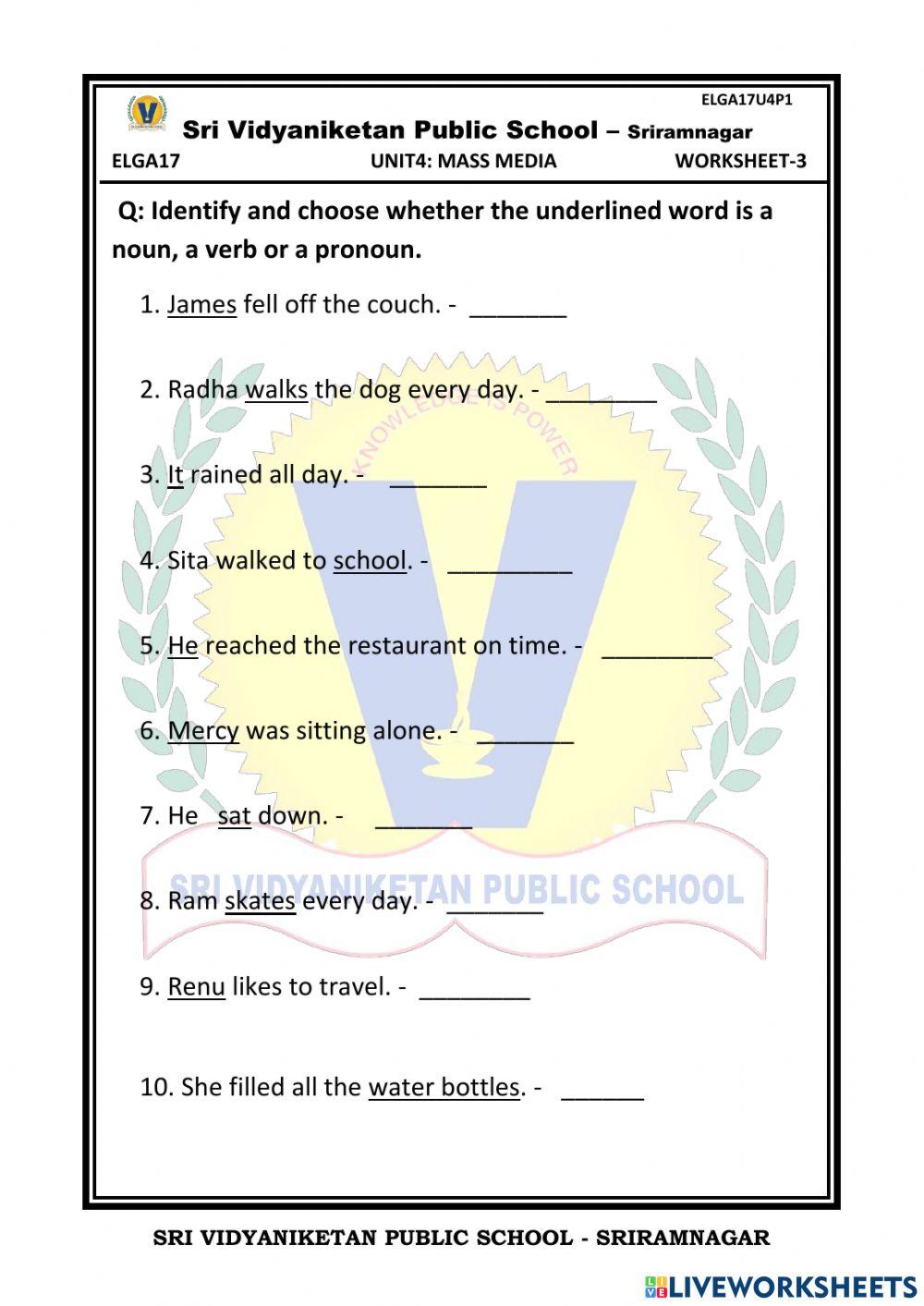Elga 17 interactive worksheet | Live Worksheets