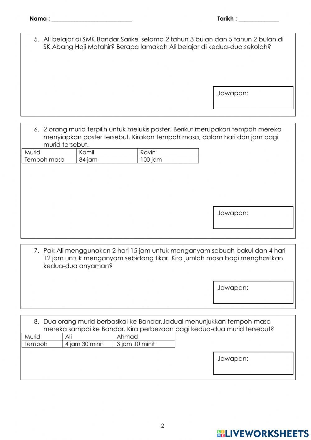 Matematik online exercise for 1 | Live Worksheets