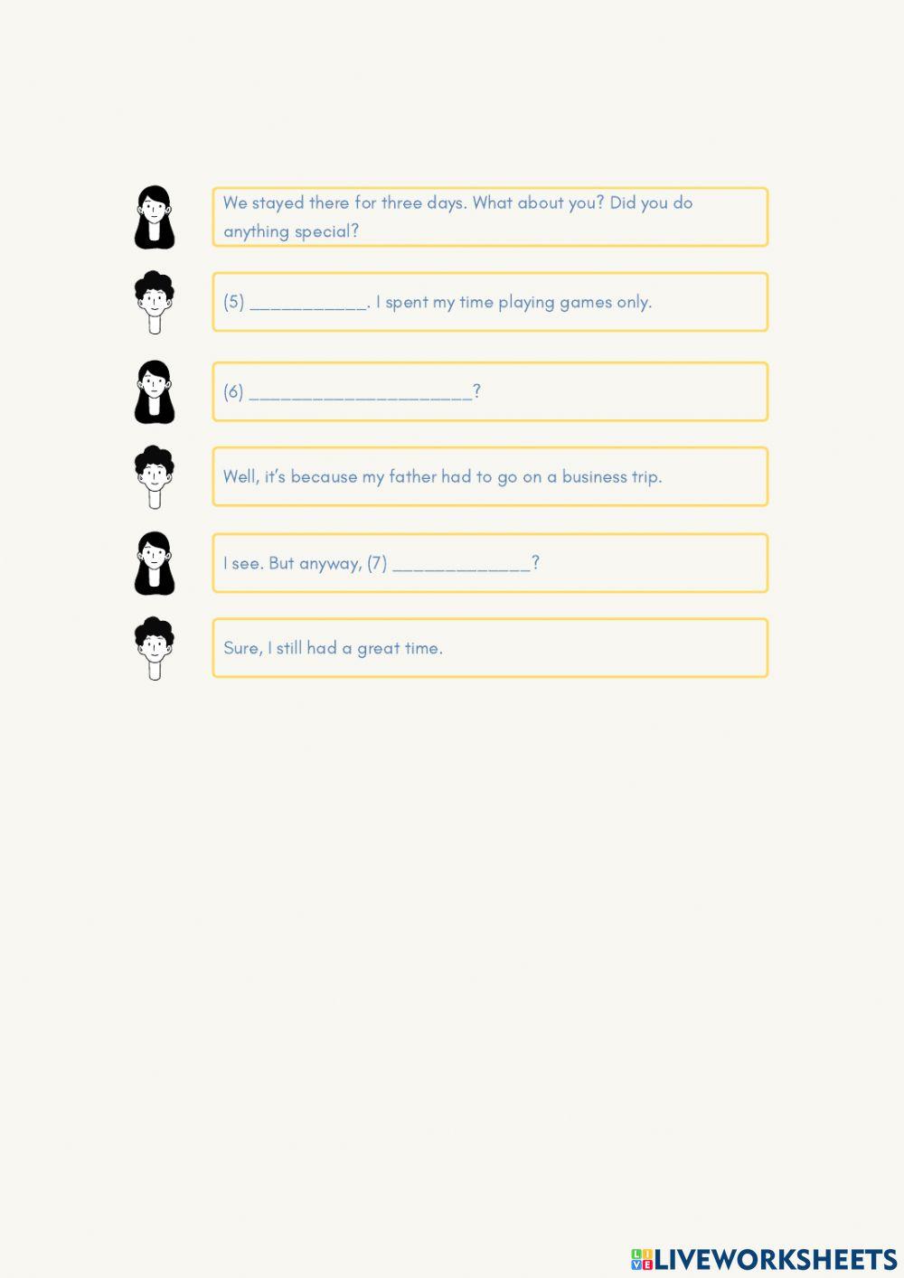 Grade 8 KD 3.10 Meeting 5 Dialog worksheet | Live Worksheets