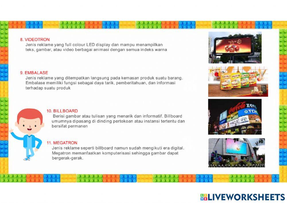 Reklame online activity | Live Worksheets