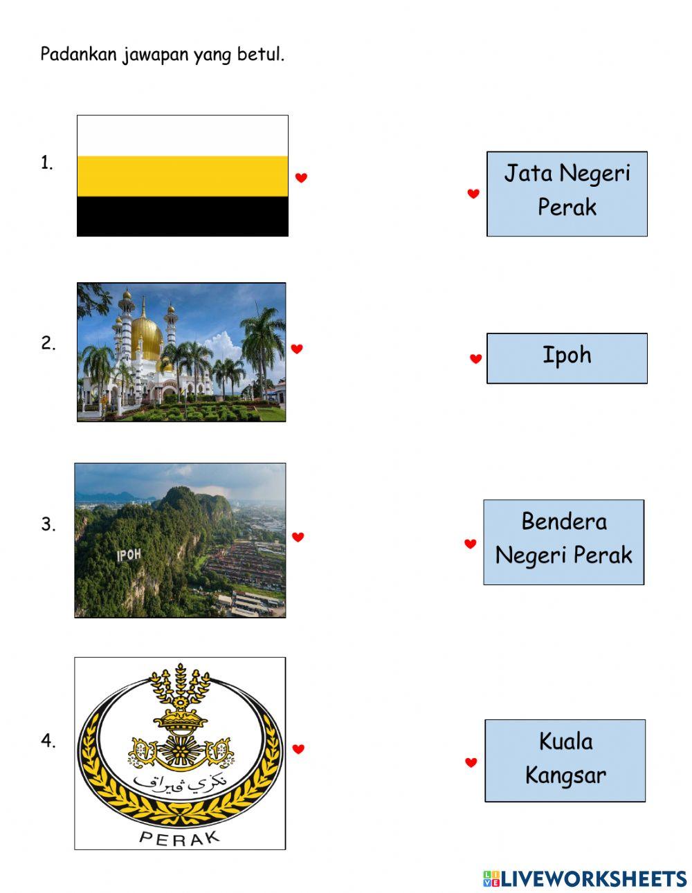Negeri Perak worksheet 1332264 | Nurul Jannah Binti Zaidi
