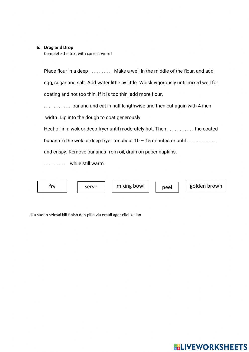 Teks Procedure 1332521 | Mei78 | Live Worksheets