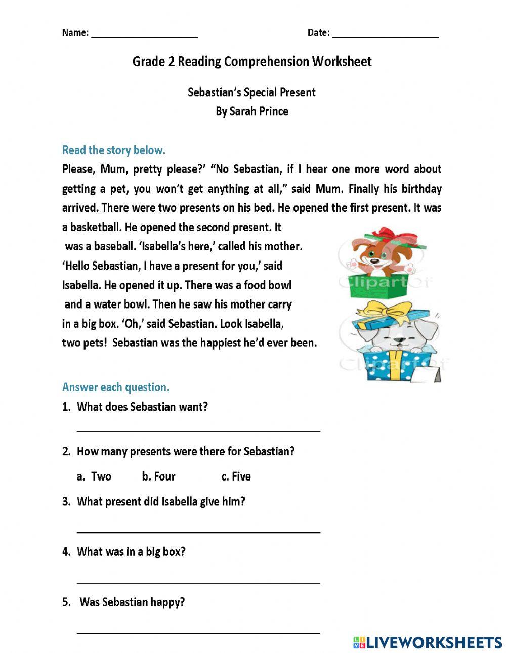 Reading Compreh… | Free Interactive Worksheets | 1332561