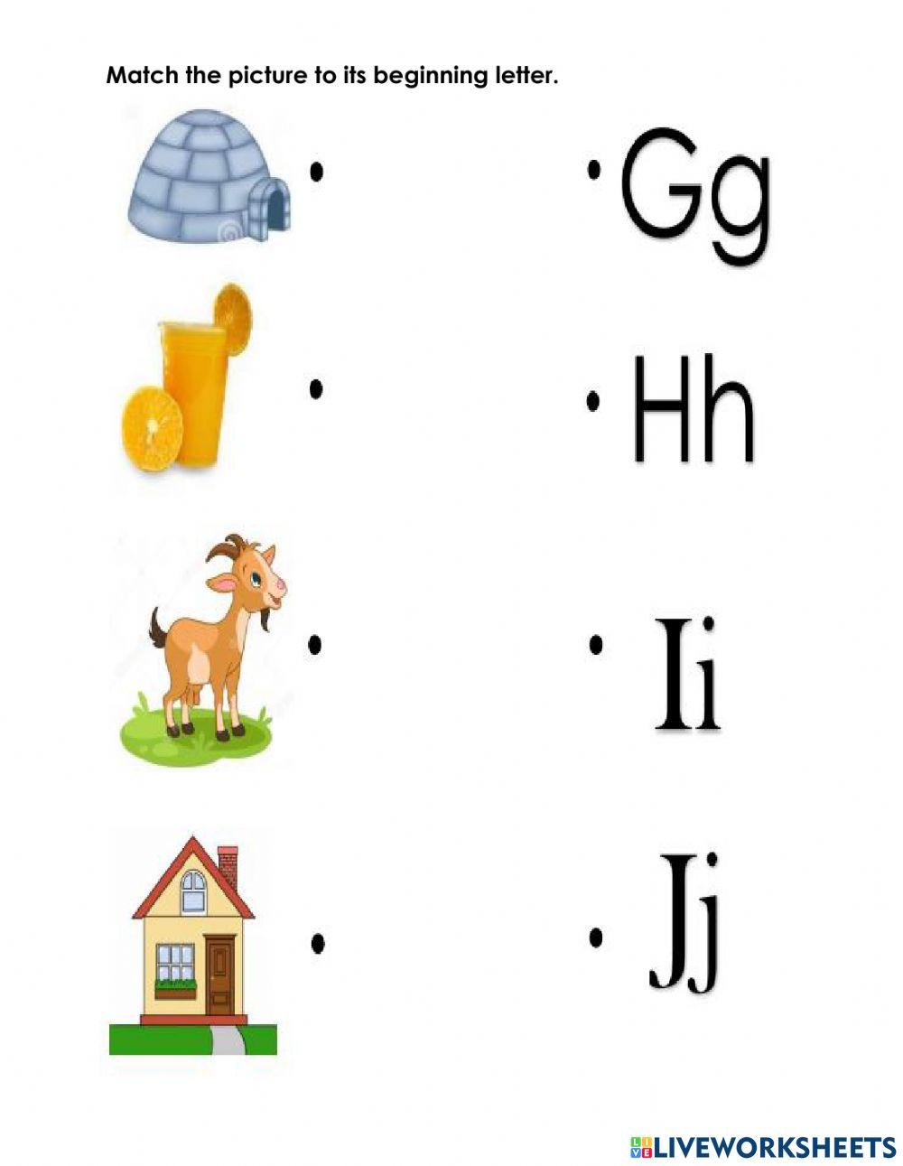 Beginning Lette… | Free Interactive Worksheets | 1333650