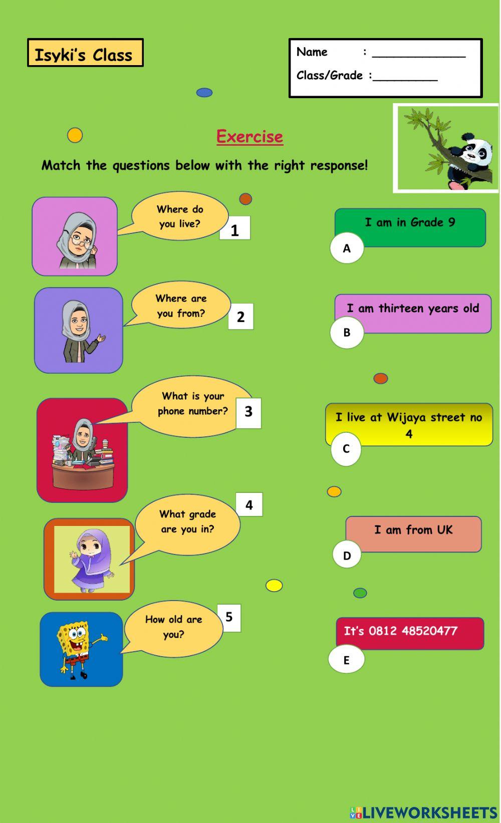 Your identity | Free Interactive Worksheets | 1334560