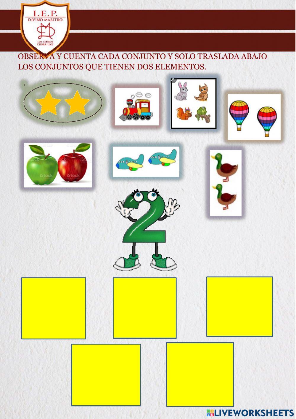 Número dos interactive worksheet | Live Worksheets