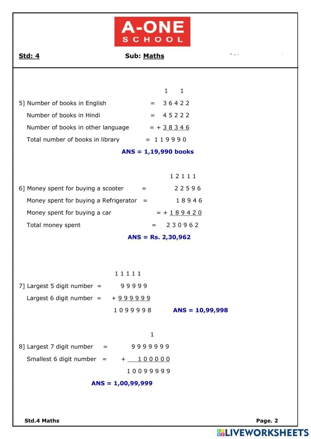 aoneneha7 | Maths 1228042 | LiveWorksheets